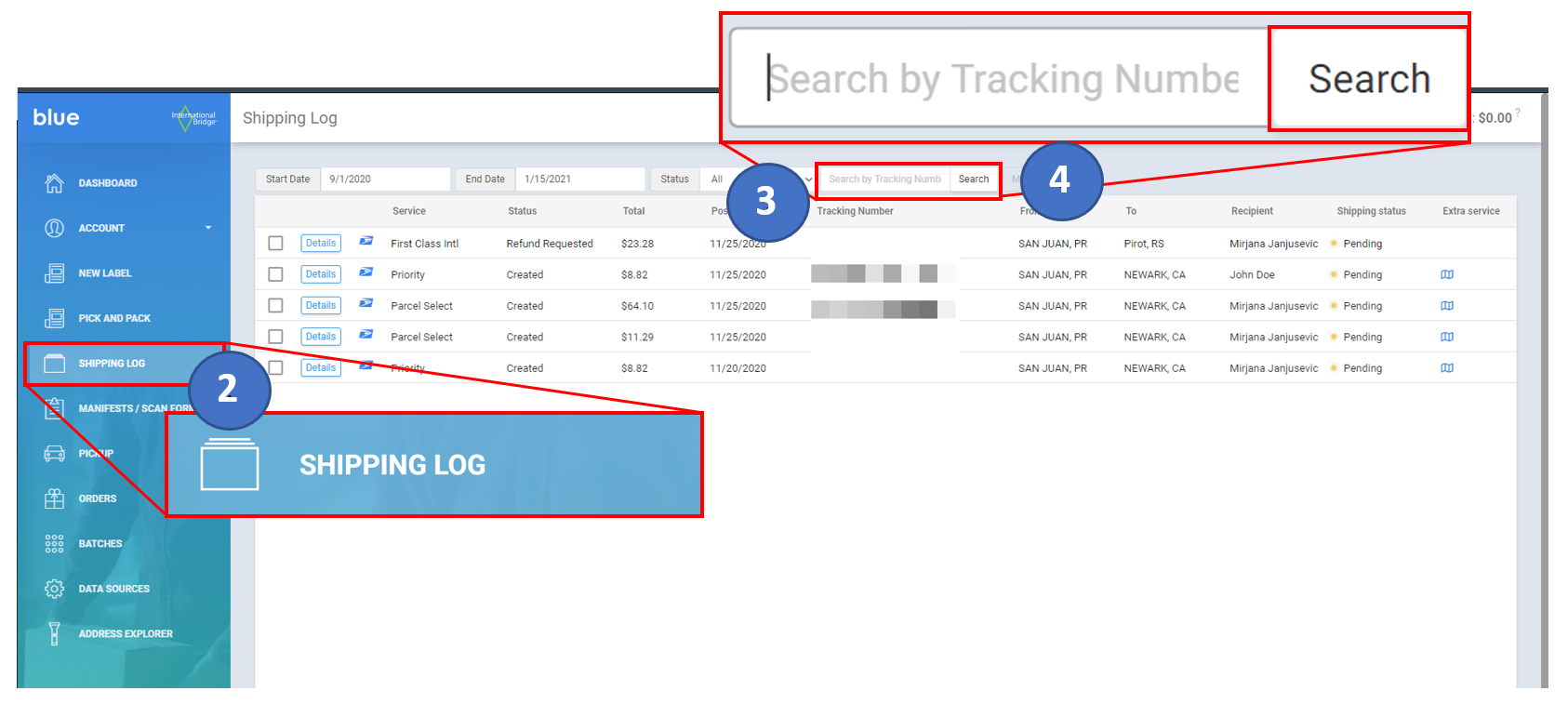 How do I check the latest label-status for my label? – International Bridge